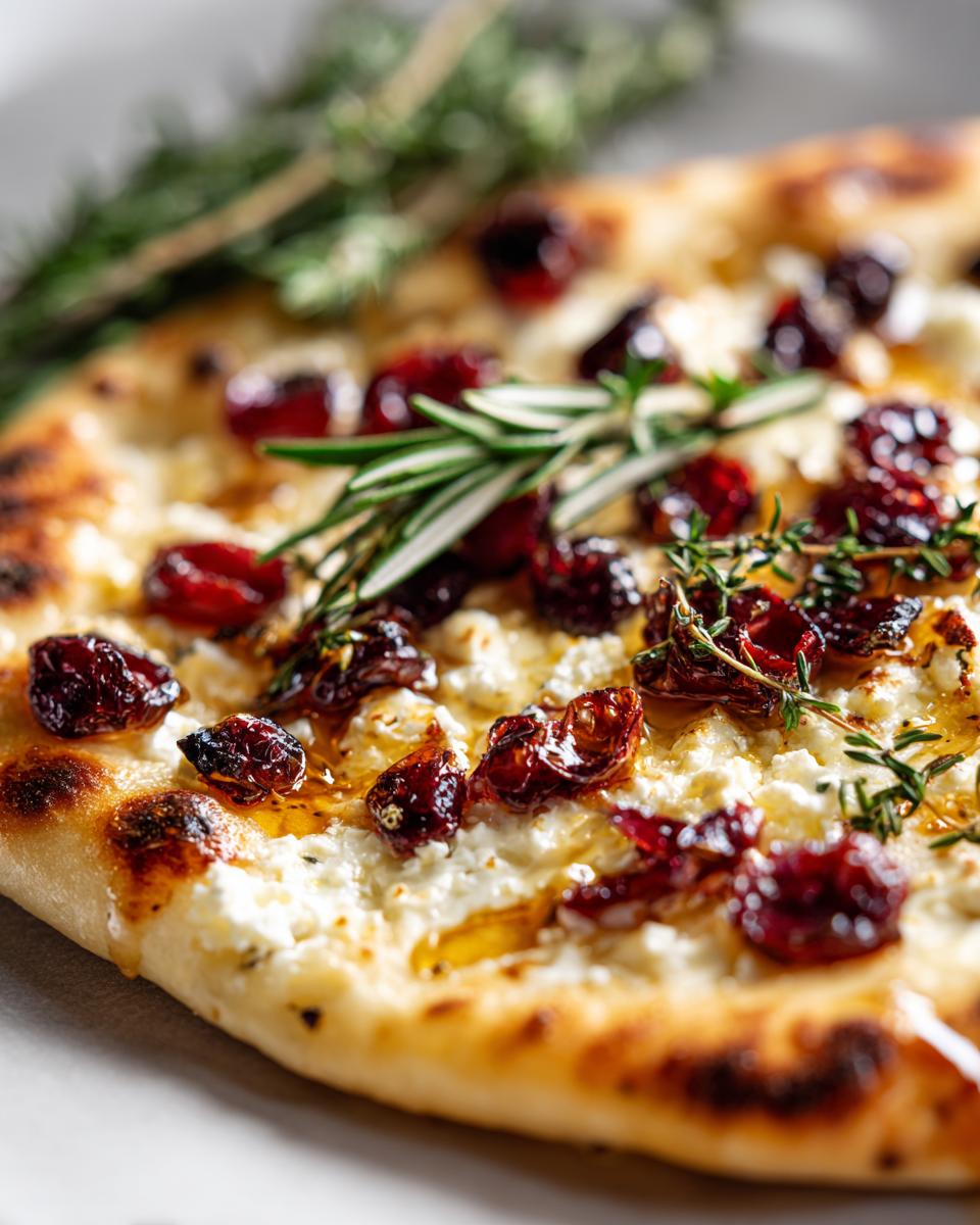 Amazing Cranberry Goat Cheese Flatbread in 20 Mins