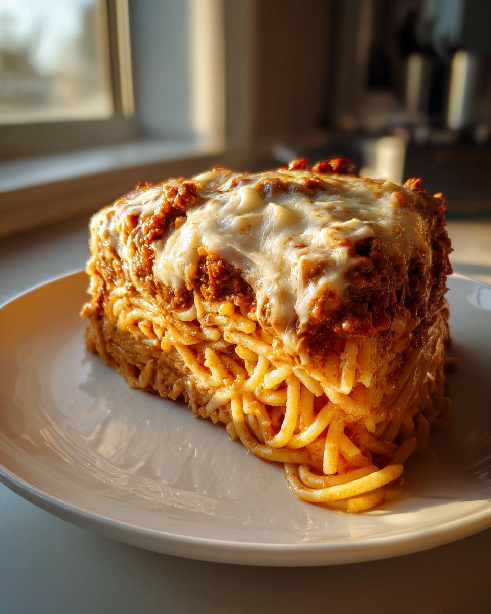 Amazing 3-Cheese spaghetti pie Comfort